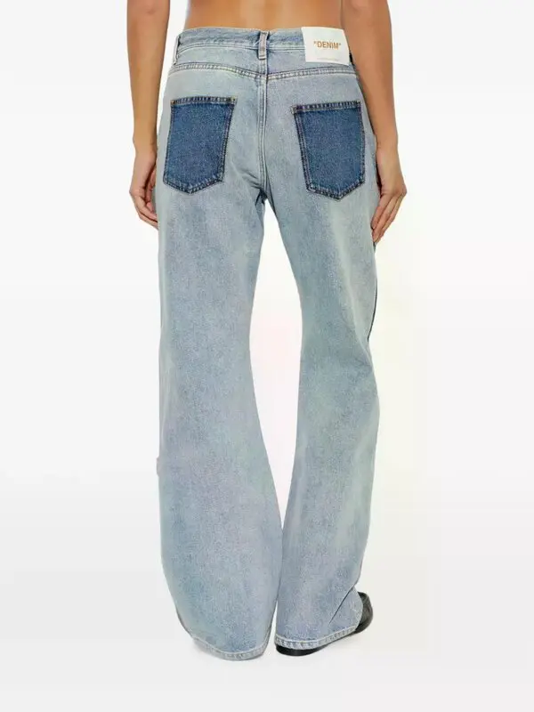 Off-White Patchwork Straight-leg Jeans