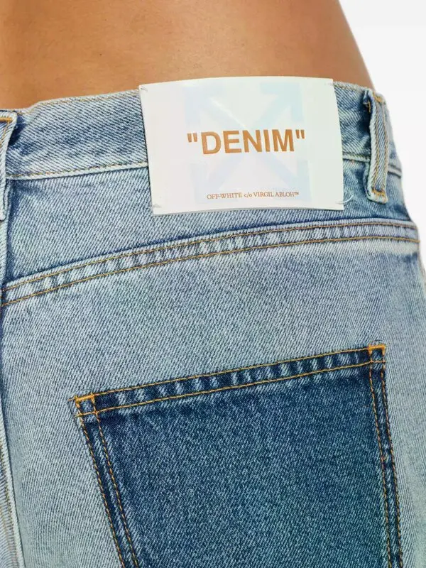 Off-White Patchwork Straight-leg Jeans