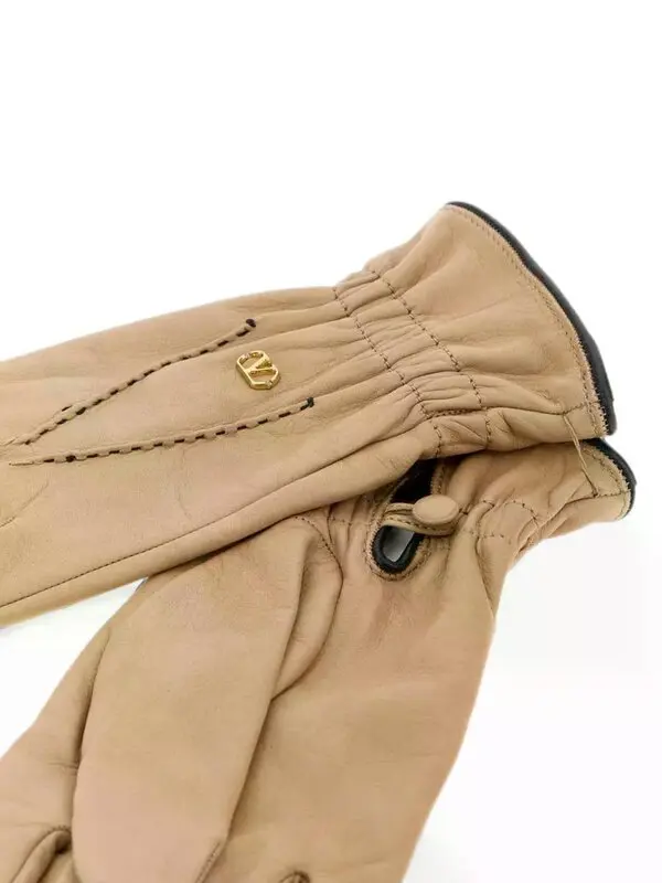 Valentino Garavani Vlogo Leather Gloves