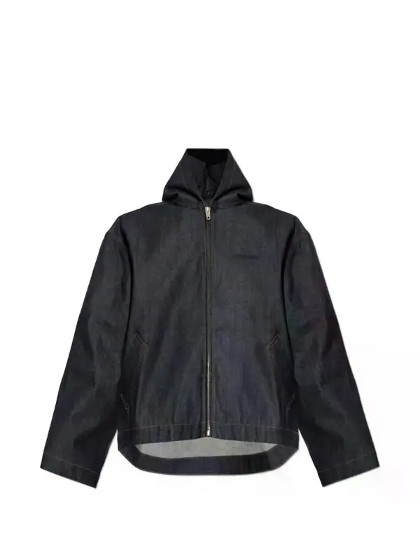 Balenciaga Hooded Denim Jacket - Blue