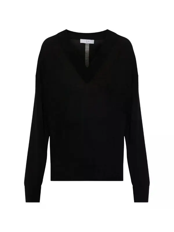 IRO PARIS Imagine Ladder-stitch V-neck Sweater - Black