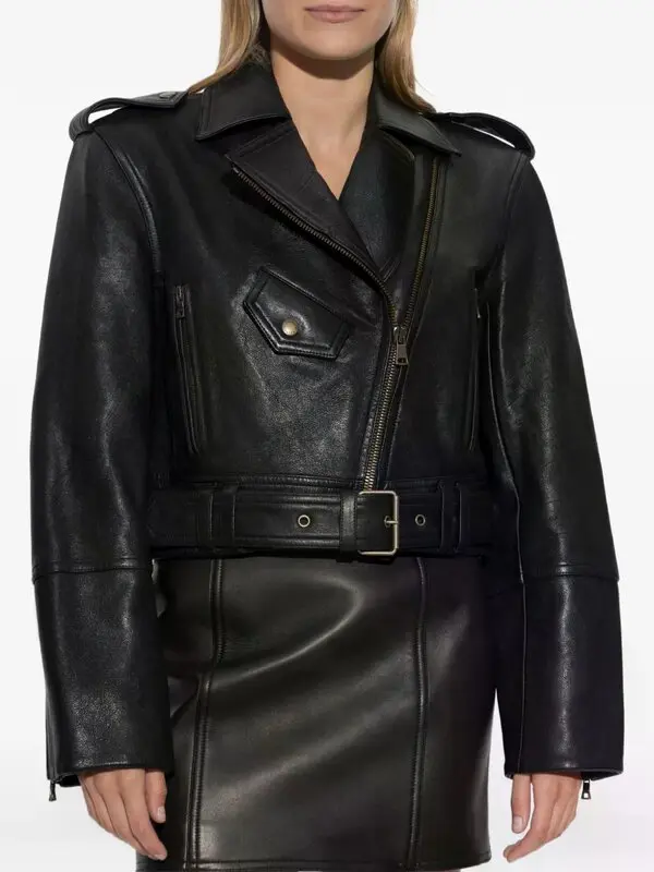 Balmain Belted Biker Jacket