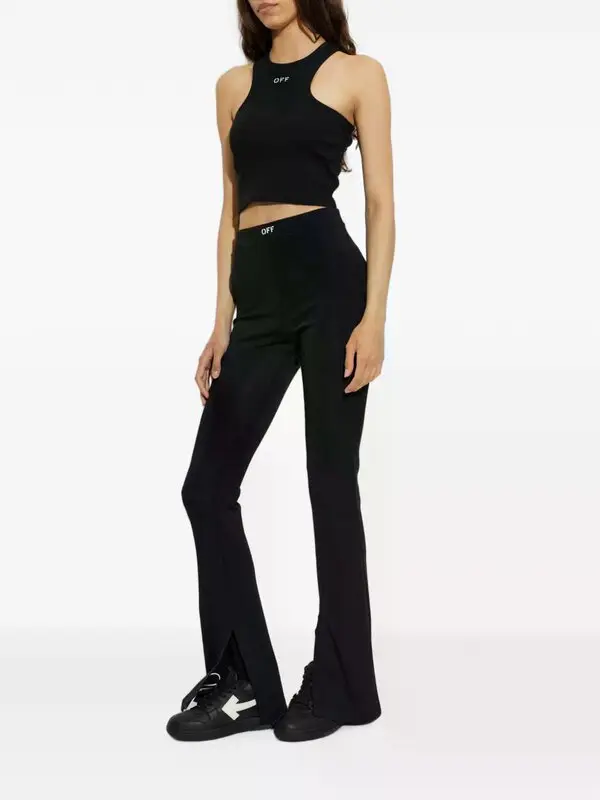 Off-White Ribbed Sleeveless Top