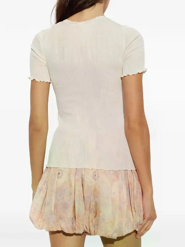 Chloé Lace-trim Ribbed Top