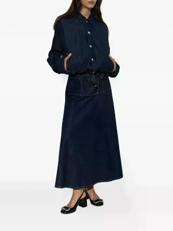 SAMSOE SAMSOE Satilly Drawstring-fastening Midi Skirt