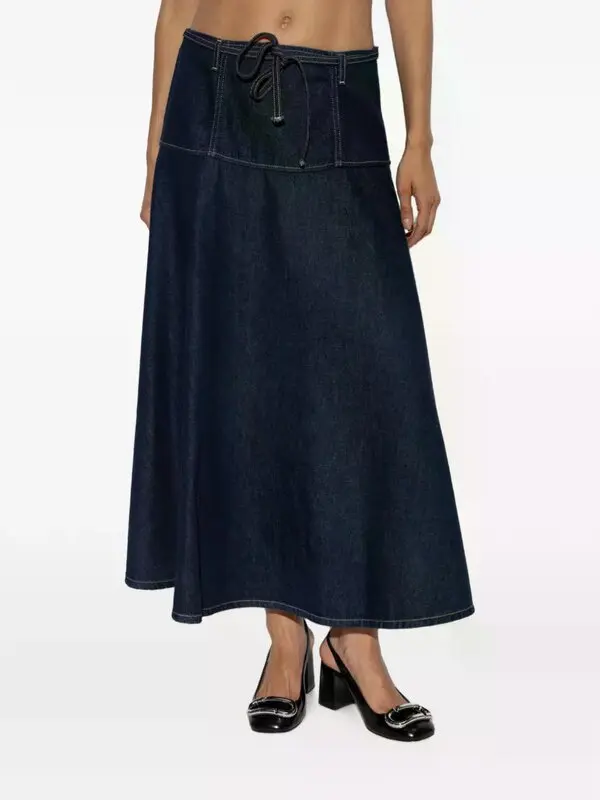 SAMSOE SAMSOE Satilly Drawstring-fastening Midi Skirt