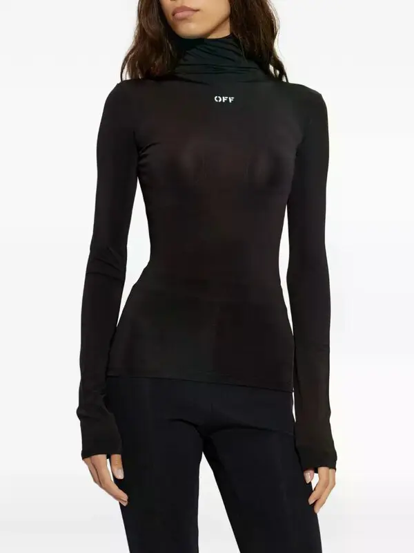 Off-White Logo-print High-neck Top