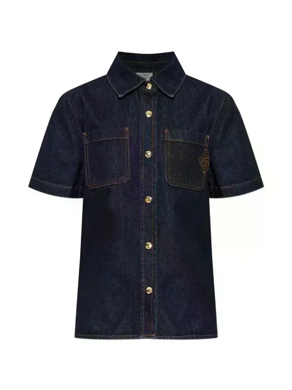 Casablanca Short-sleeve Denim Shirt - Blue