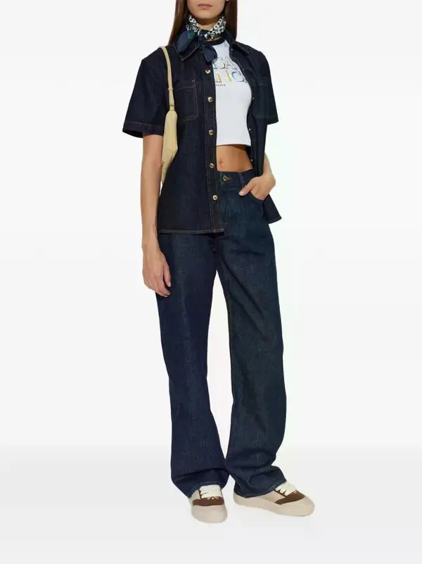 Casablanca Short Sleeve Denim Shirt