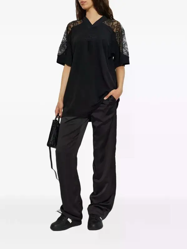 Off-White Floral-lace Panel T-shirt
