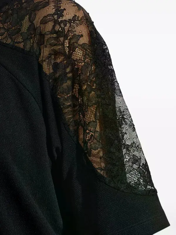 Off-White Floral-lace Panel T-shirt