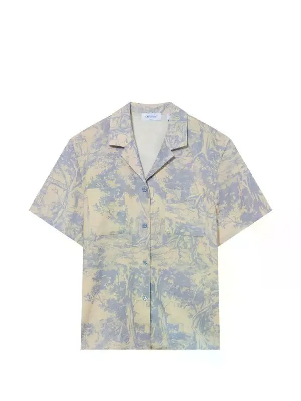 Off-White Landscape Print Shirt - Blue