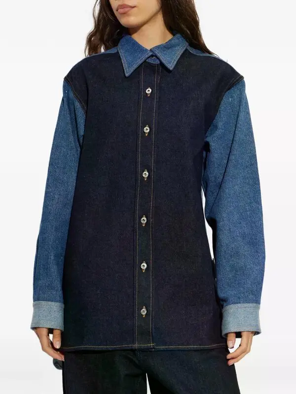 Off-White Arrows-print Denim Shirt - Blue