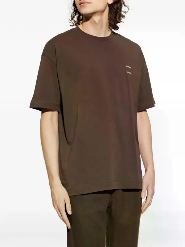 SAMSOE SAMSOE Joel Logo-print Cotton T-shirt