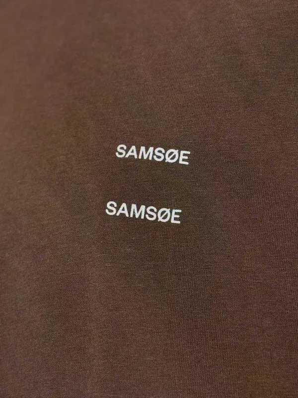 SAMSOE SAMSOE Joel Logo-print Cotton T-shirt