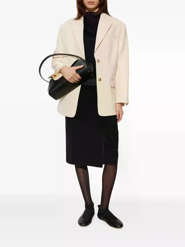 JIL SANDER Midi Raw-hem Skirt - Black