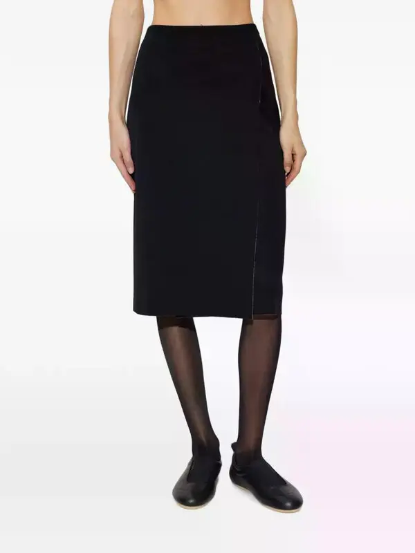 JIL SANDER Midi Raw-hem Skirt