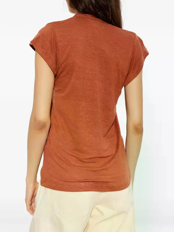 MARANT ETOILE Zankou V-neck T-shirt - Orange