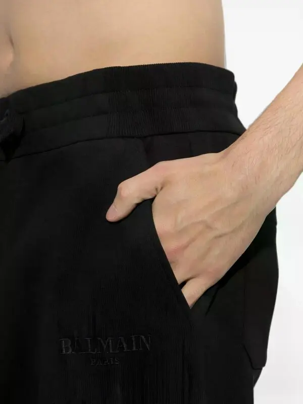 Balmain Logo-embroidered Drawstring Trousers