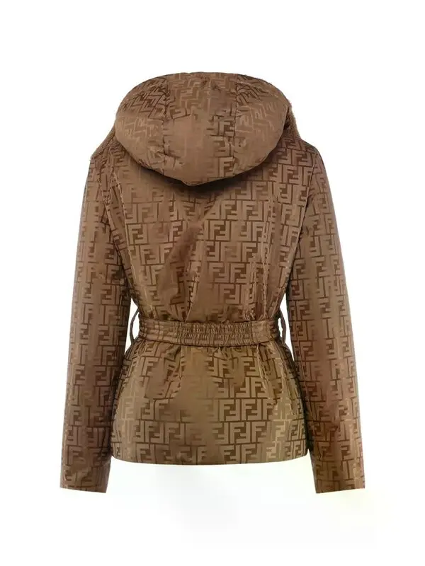 Fendi Monogram-pattern Belted Jacket