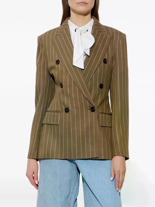 Max Mara Pinstripe Double-breasted Blazer