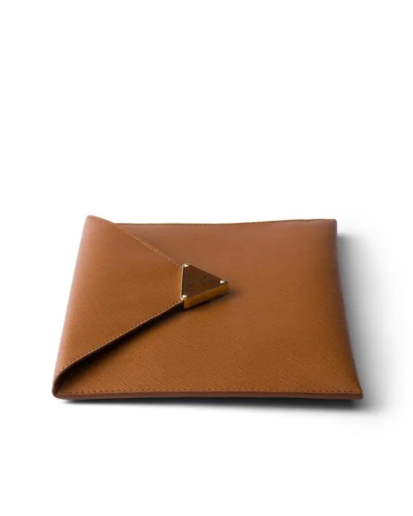 Prada Saffiano Leather Envelope Clutch