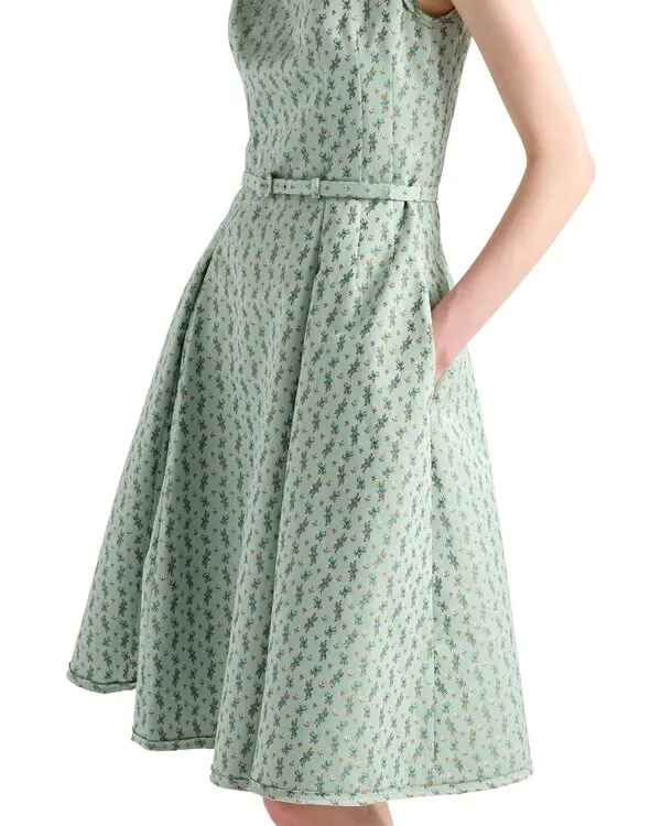Prada Floral Print Duchess Dress