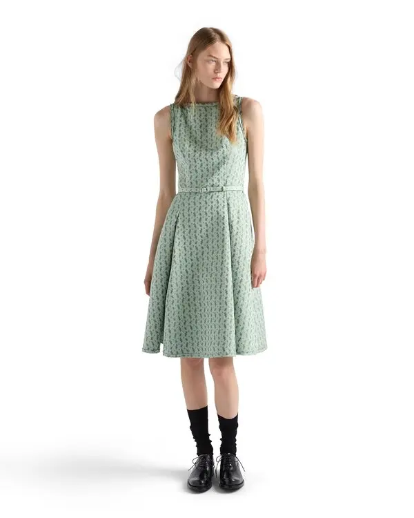 Prada Floral Print Duchess Dress