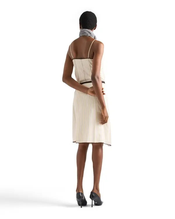 Prada Embroidered Striped Apron