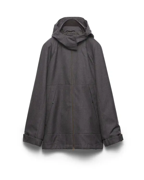 Prada Mélange Hopsack Wool Jacket - Grey