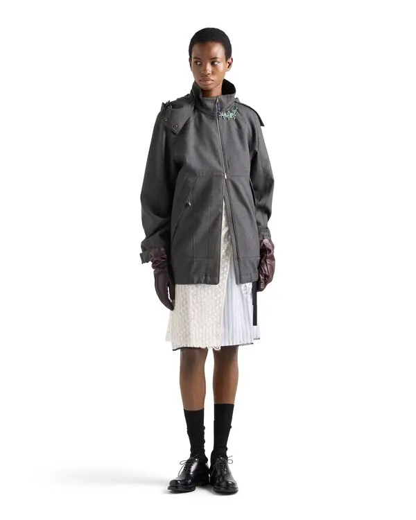 Prada Mélange Hopsack Wool Jacket