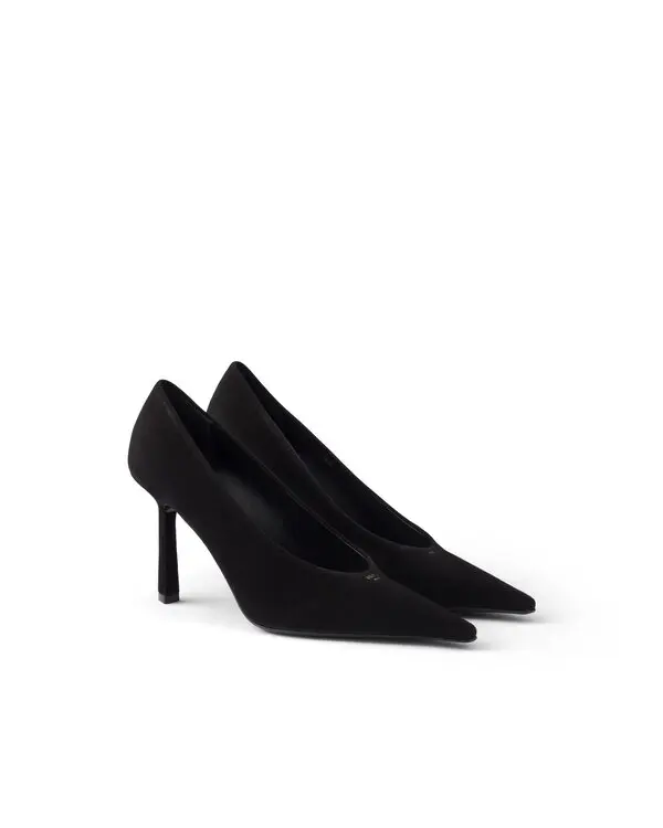 Prada Suede Pointy Toe Pumps