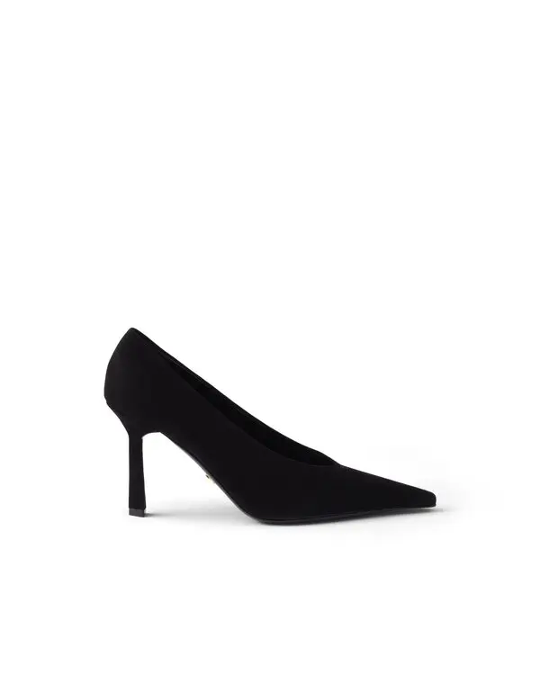 Prada Suede Pointy Toe Pumps