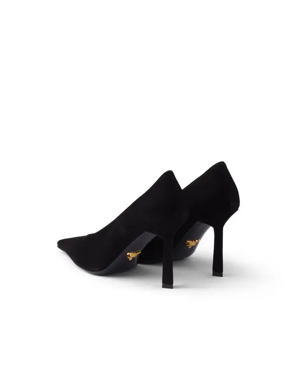 Prada Suede Pointy Toe Pumps