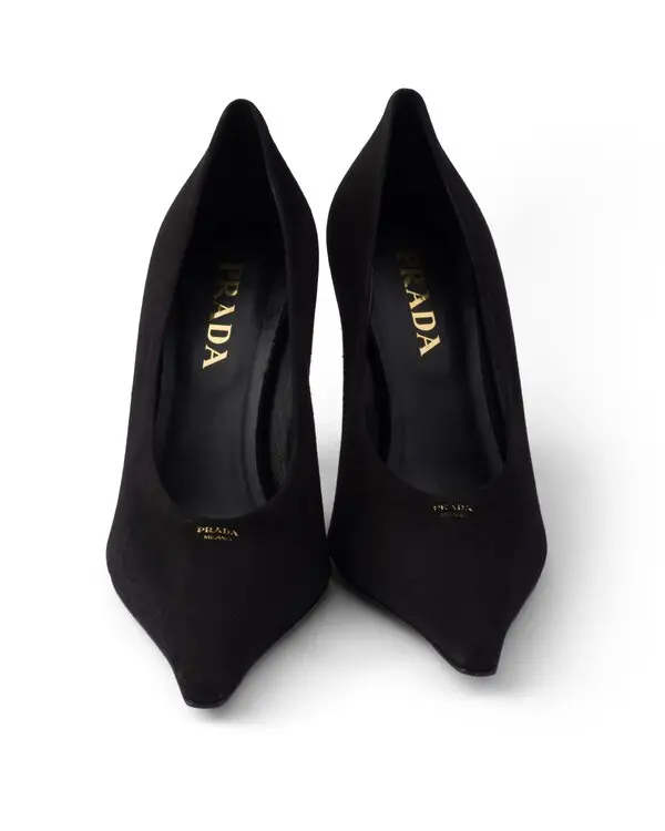 Prada Suede Pointy Toe Pumps