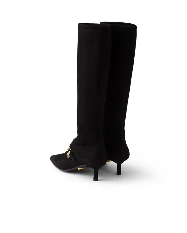Prada Stretch Suede Boots