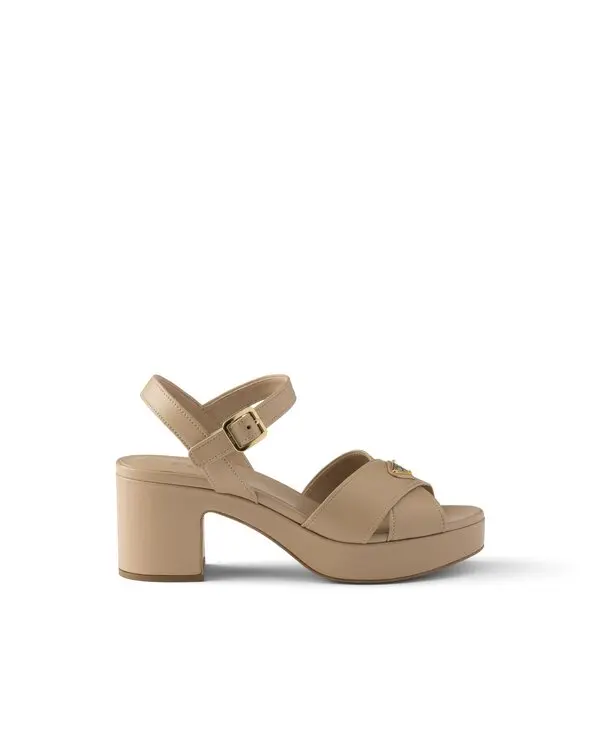 Prada Nappa Leather Platform Sandals
