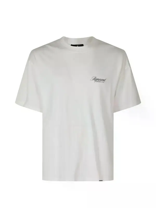 REPRESENT Owners Club Script Logo-print T-shirt - White