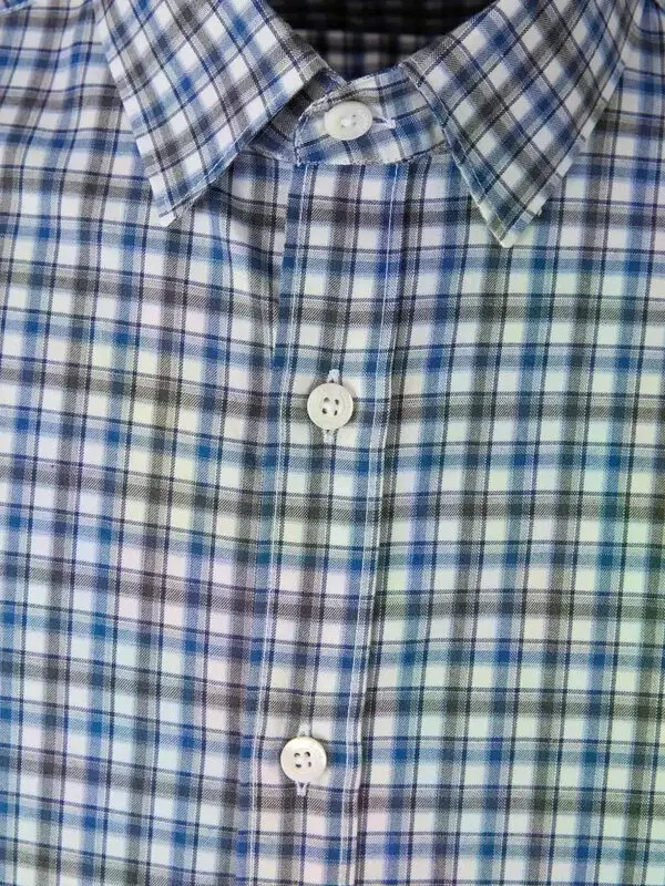 Canali Cotton Plaid Shirt