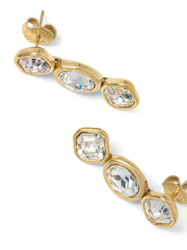 Guess Mamounia Crystal-embellished Drop Earrings - Yellow