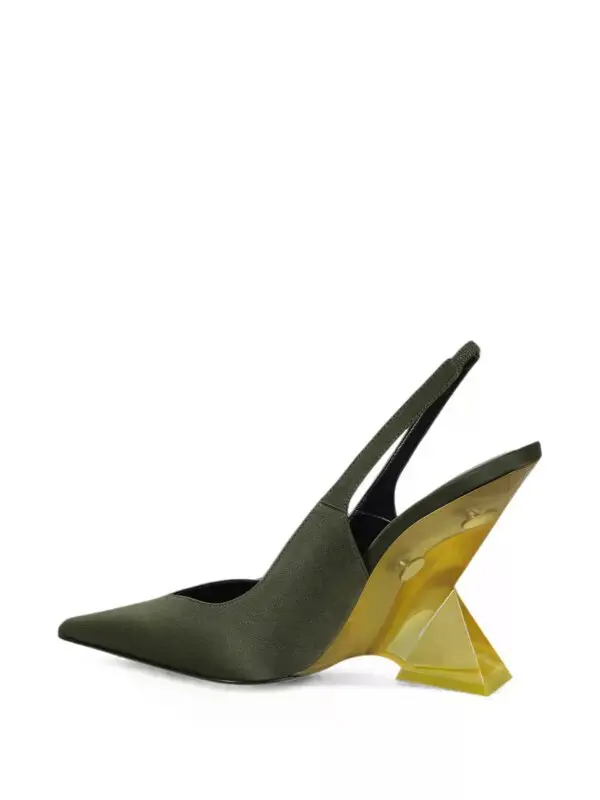 Attico Cheope Sculptural-heeled Slingback Pumps