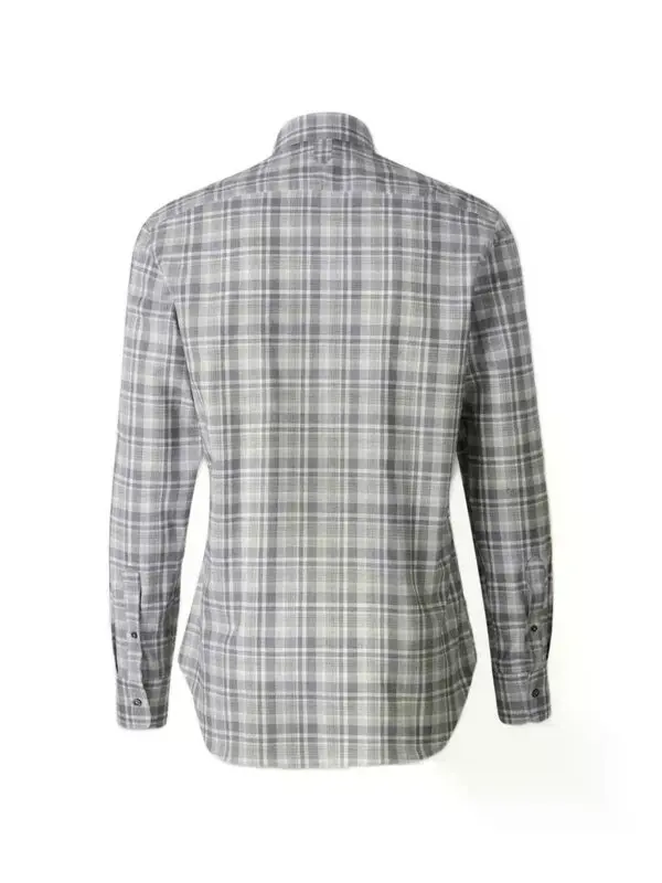 Canali Cotton Plaid Shirt