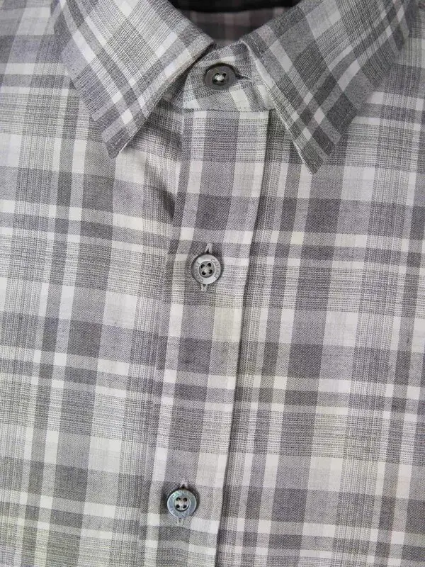 Canali Cotton Plaid Shirt