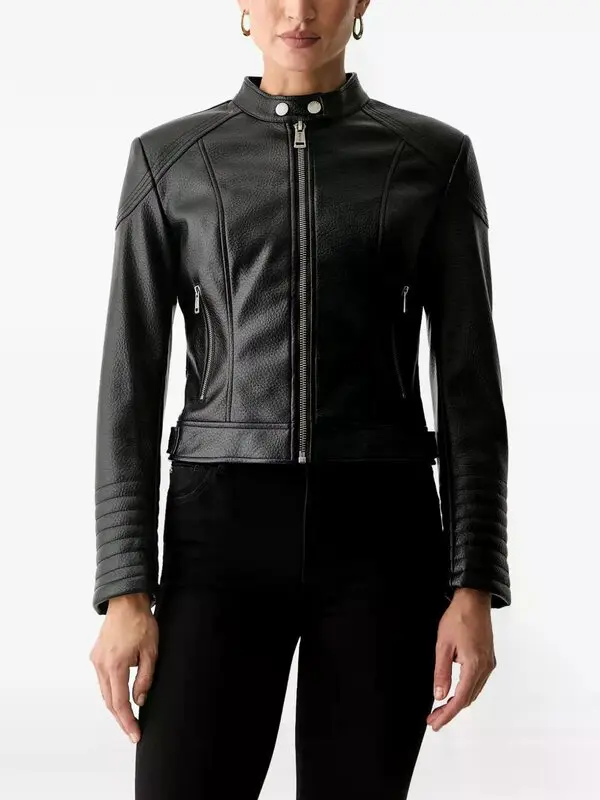 Guess Textured-finish Panelled Jacket - Black