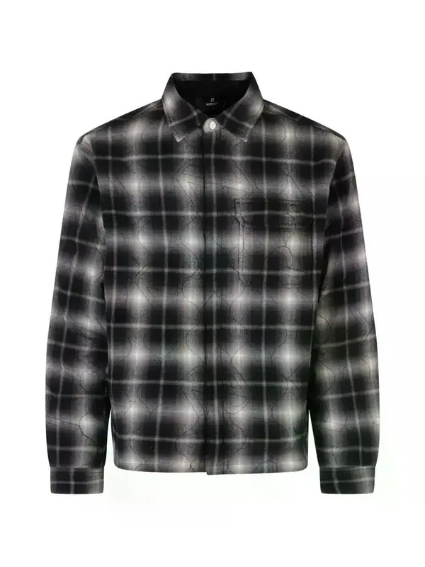 REPRESENT Check-pattern Quilted Shirt - Black