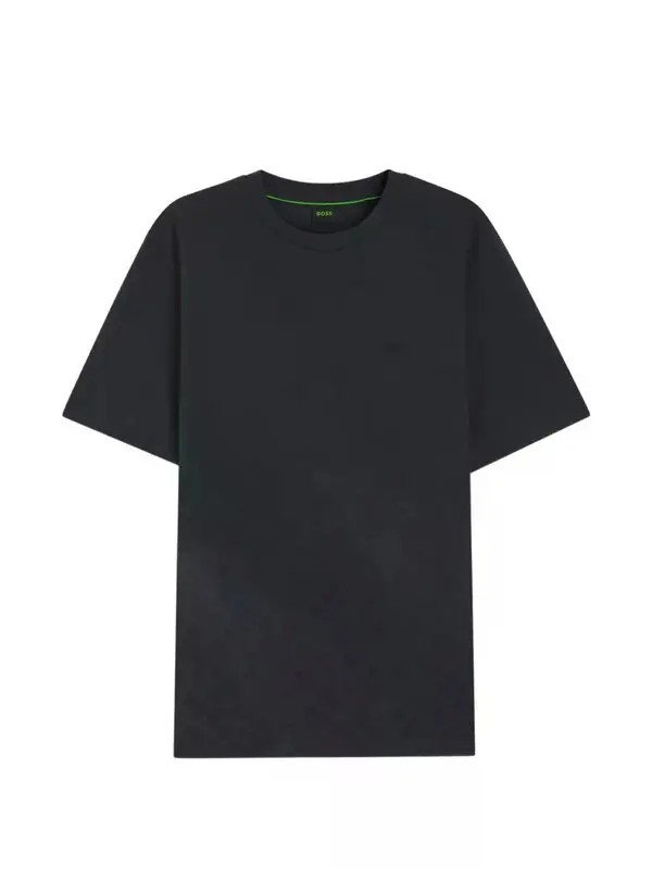 BOSS Cotton-piqué T-shirt With All-over Print - Blue