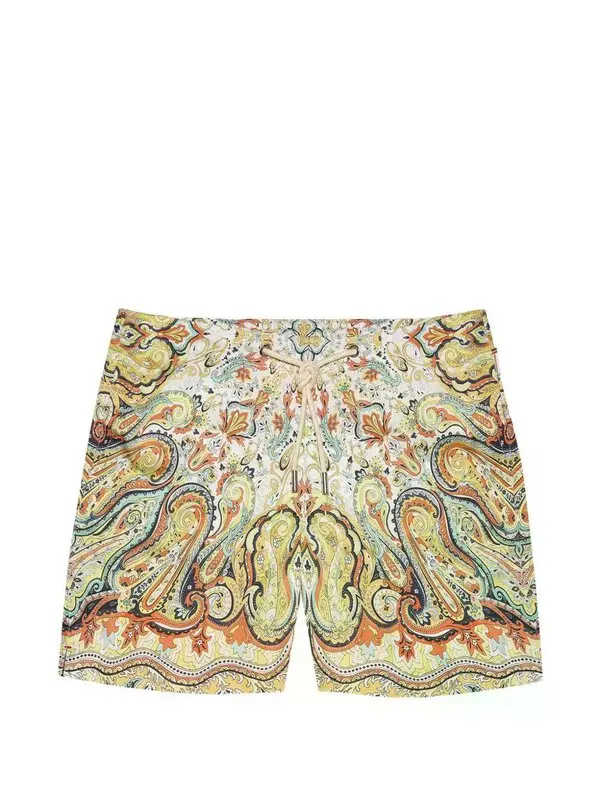 Orlebar Brown Bulldog Drawcord Paisley-print Swim Shorts - Neutrals