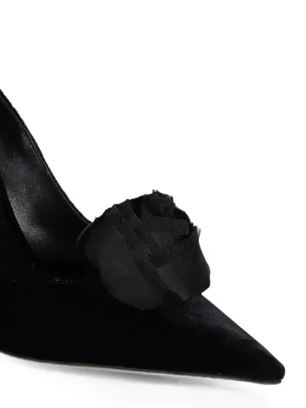 Roberto Festa Rose Appliqué Velvet Pumps