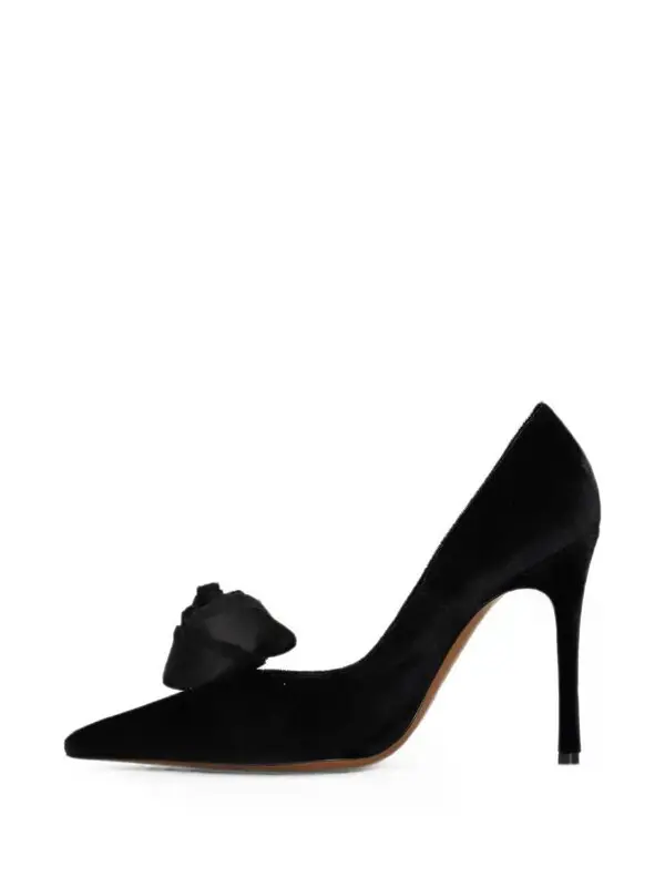 Roberto Festa Rose Appliqué Velvet Pumps