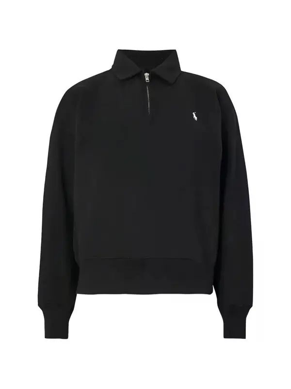 Polo Ralph Lauren Pony Motif Half-zip Sweater - Black